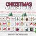 Christmas Bingo Cards Printable Party Game Christmas Activity Cute ...