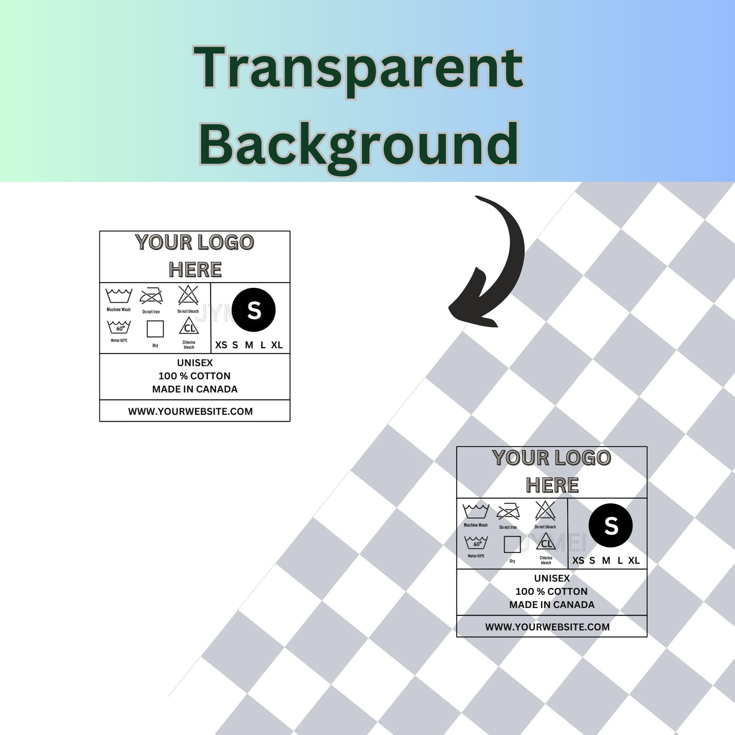 Editable Neck Label Template | Tagless Label Clothes | Wash Label Svg ...