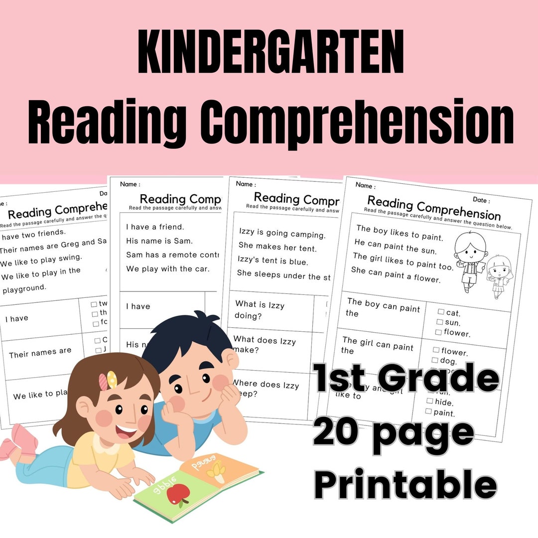 Kindergarten Reading Comprehension Worksheet | First Grade | Worksheet ...