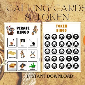 Pirate Bingo, 40 Printable Pirate Bingo Game, Printable Game for Kids ...