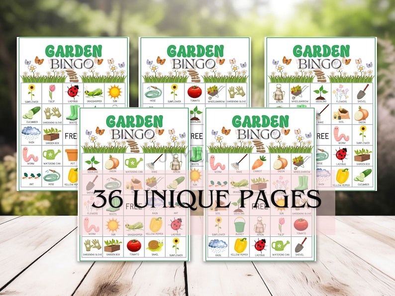 Garden Bingo Printable, Garden Game, Gardening Game for Kids, Classroom ...