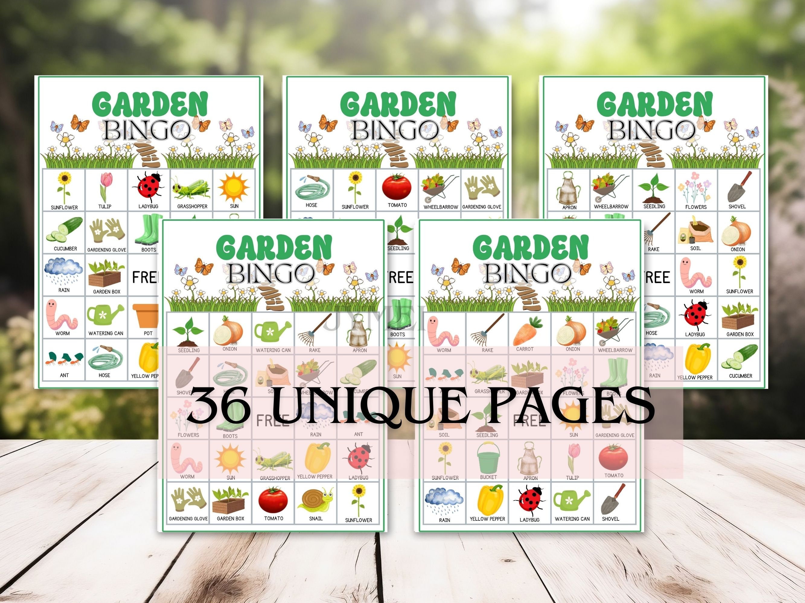 Garden Bingo Printable, Garden Game, Gardening Game for Kids, Classroom ...