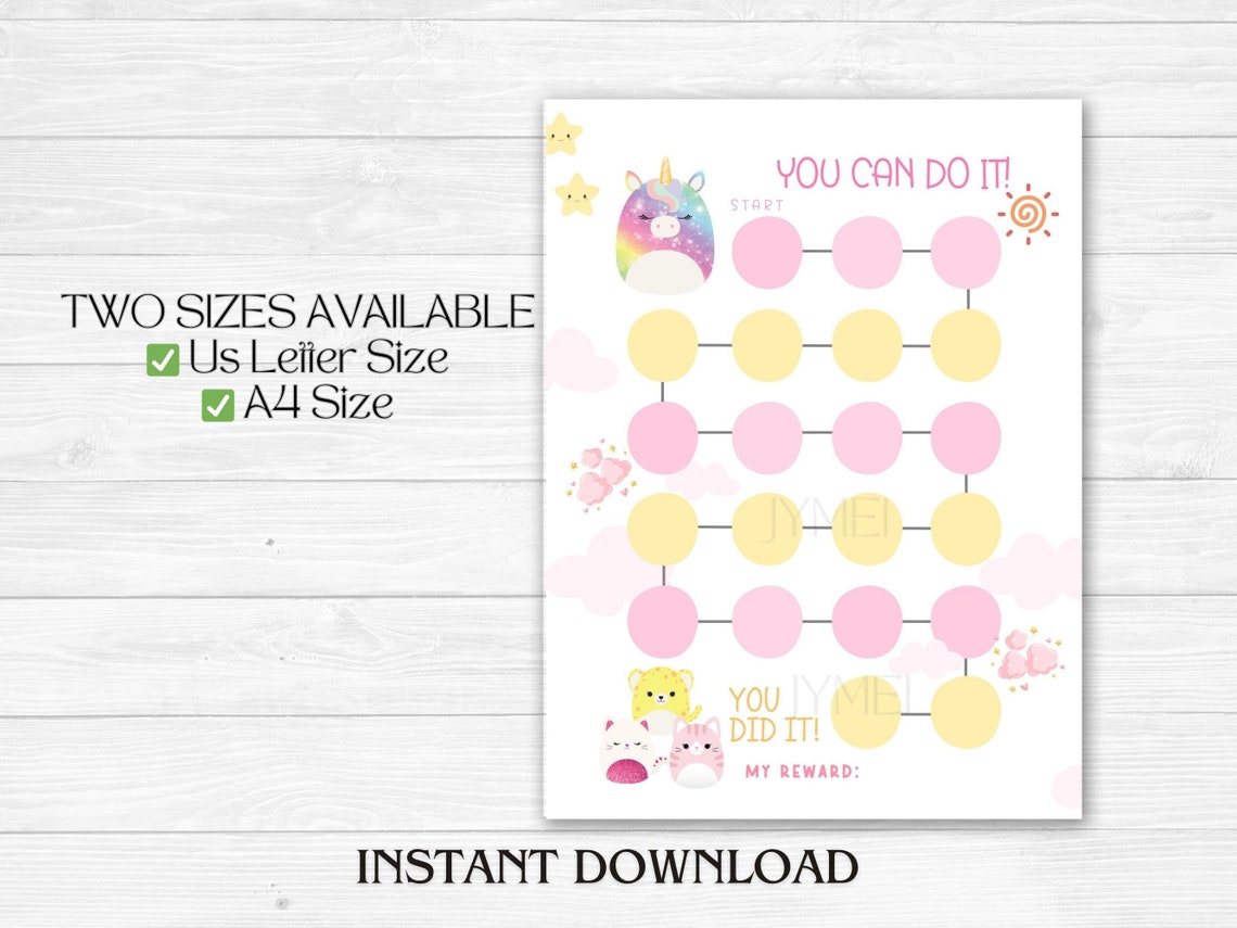 Squ Reward Chart Printable Chore Chart Cute Training Behavior Chart ...