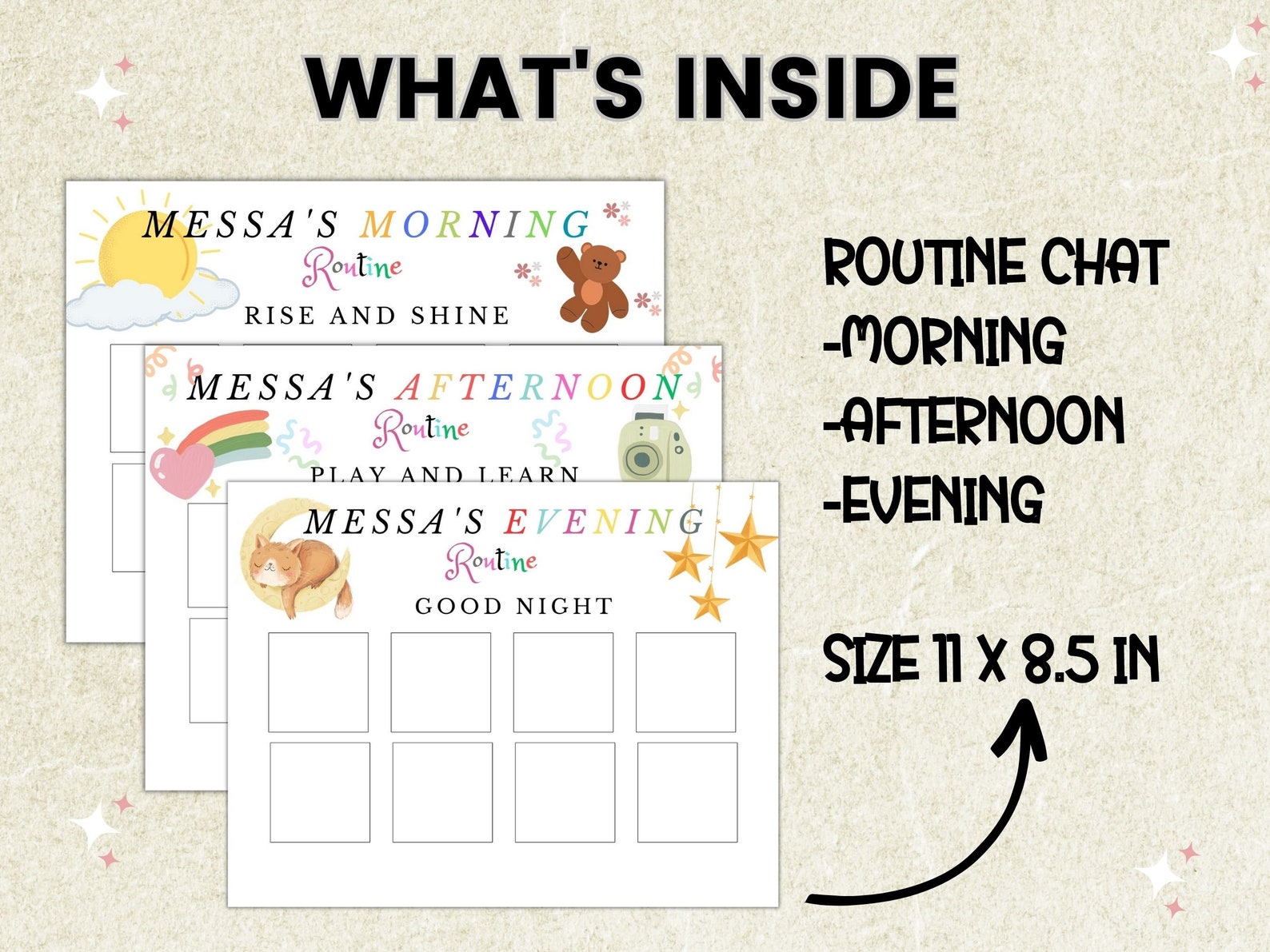 Daily Routine Chat for Kids | Learning Material for Preschool Kids ...