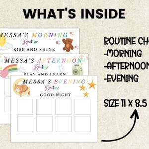 Daily Routine Chat for Kids | Learning Material for Preschool Kids ...