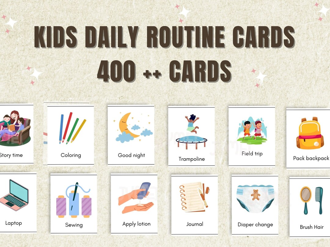Daily Routine Chat for Kids | Learning Material for Preschool Kids ...
