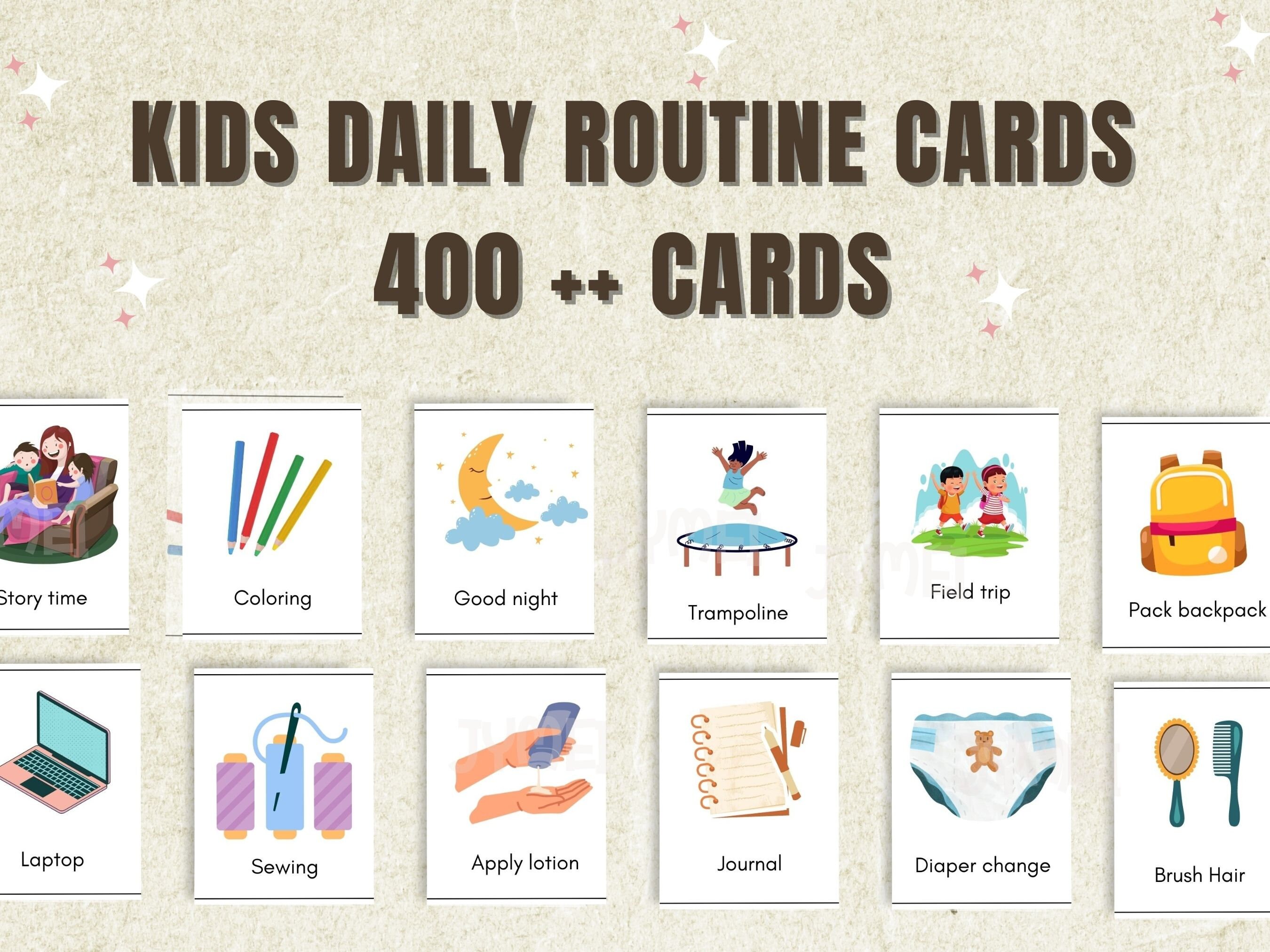 Daily Routine Chat for Kids | Learning Material for Preschool Kids ...