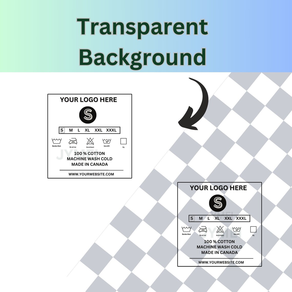 T-shirt Label Template | Editable Neck Label Template | Shirt Label PNG ...