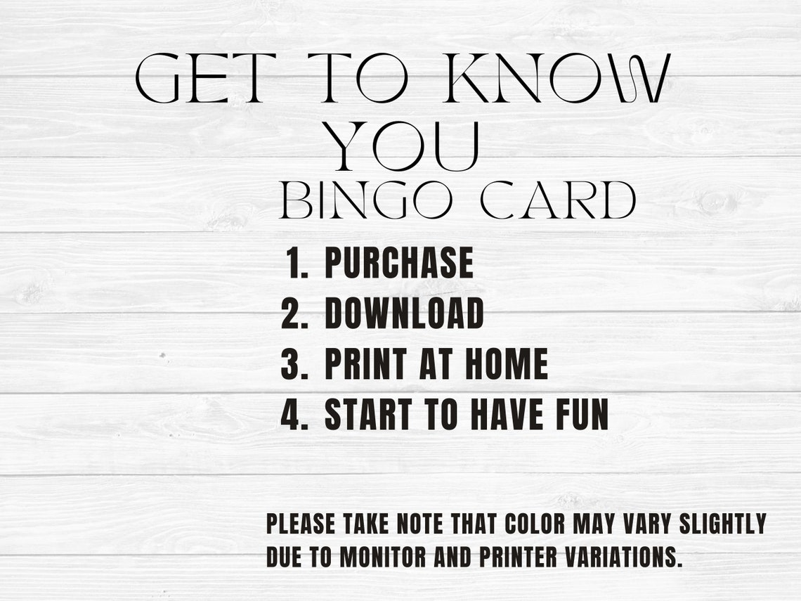 Get to Know You Bingo, Find Someone Bingo Game, Icebreaker Bingo Game ...
