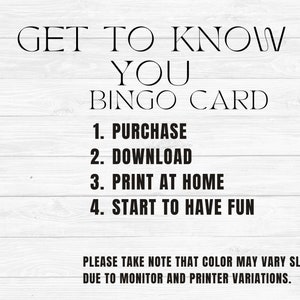Get to Know You Bingo, Find Someone Bingo Game, Icebreaker Bingo Game ...