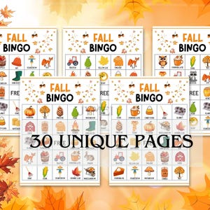 Fall Bingo Game, Autumn Bingo, Autumn Activity for Kids, Kids Autumn ...