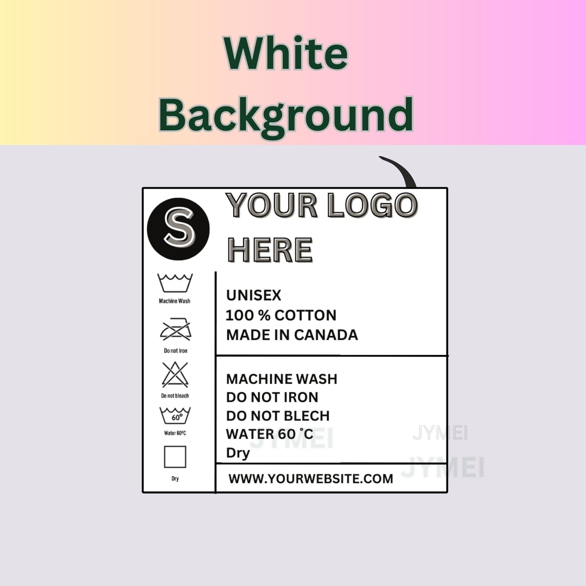 Editable Clothing Tag | Neck Label Template | Custom T-shirt Neck Label ...