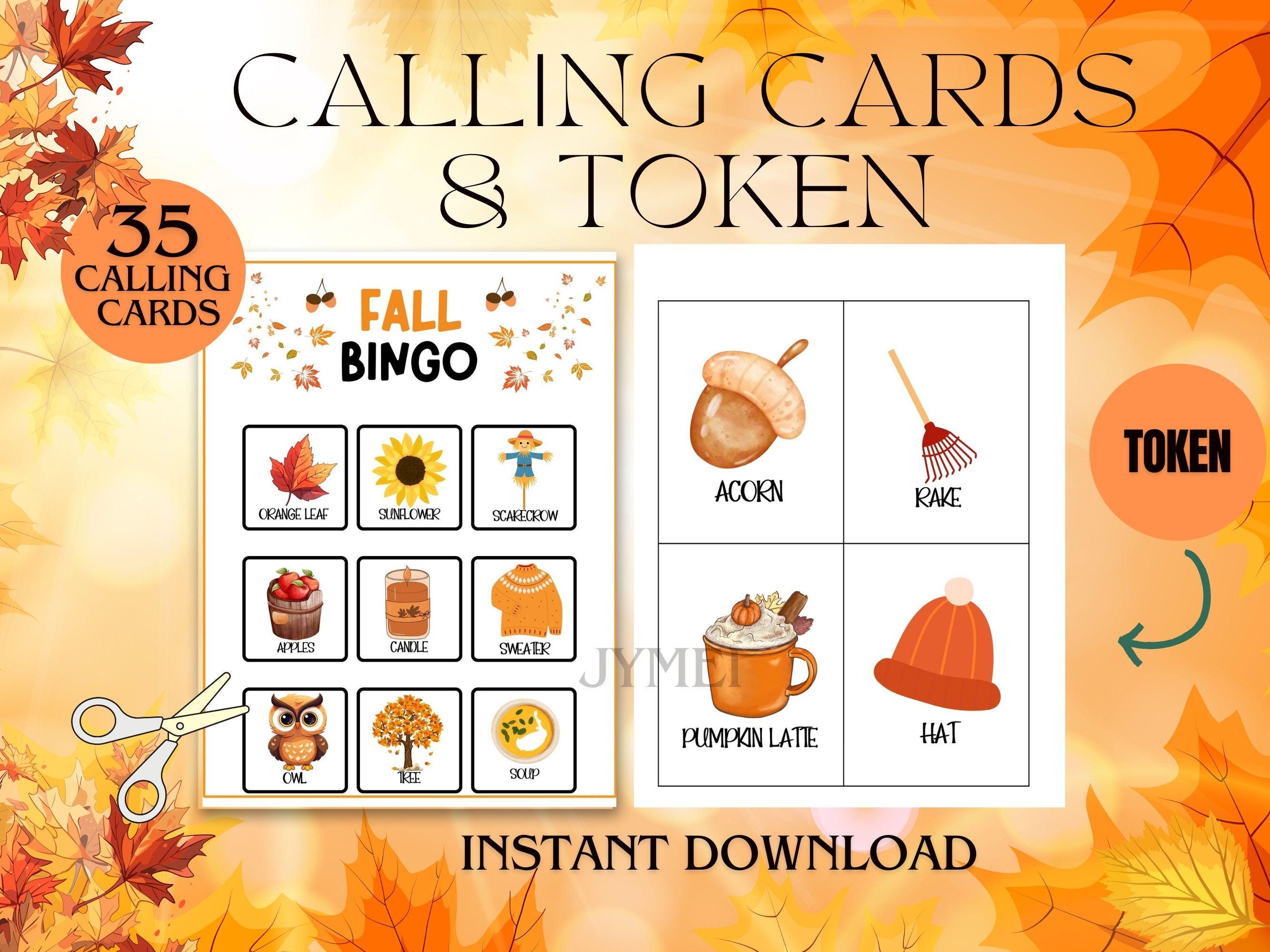 Fall Bingo Game, Autumn Bingo, Autumn Activity for Kids, Kids Autumn ...