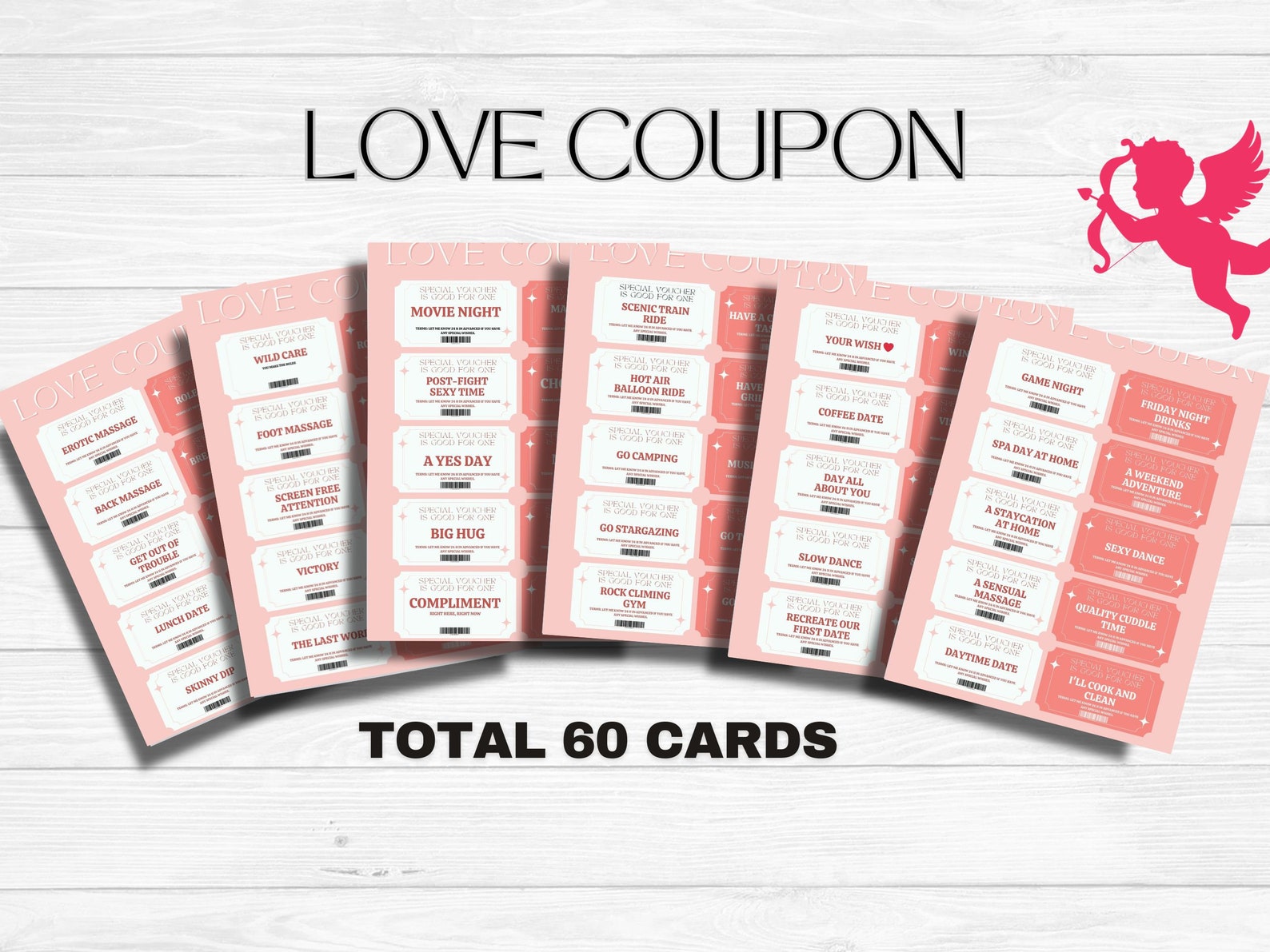 Printable Love Coupon Book for Her & Him, Editable Love Coupon Book ...