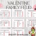 Valentine Family Feud, Valentine's Day Party Game, Valentine Day Trivia ...