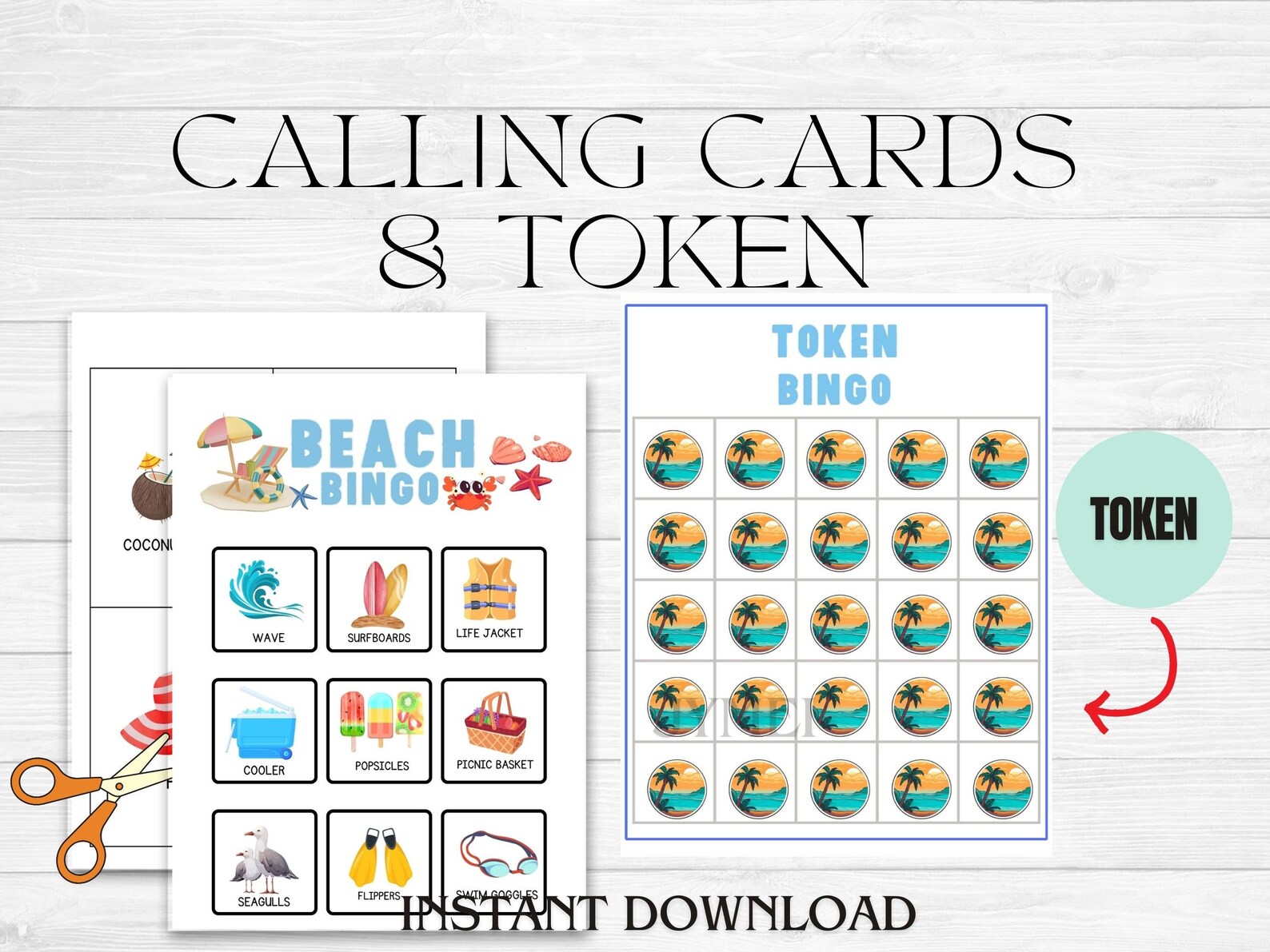 Beach Bingo, Summer Beach Bingo Game, Beach Activity, Fun in the Sun ...