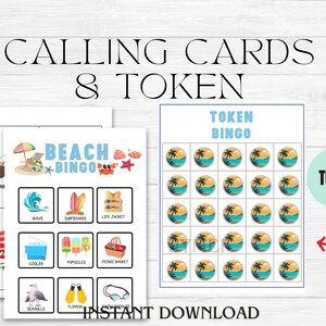 Beach Bingo, Summer Beach Bingo Game, Beach Activity, Fun in the Sun ...