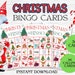 Christmas Bingo Cards Printable Party Game Christmas Activity Cute ...