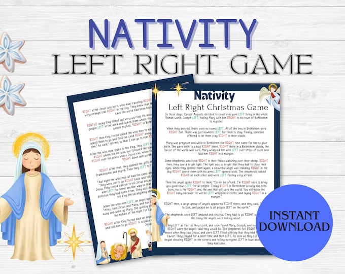 Nativity Left Right Story | Christmas Bible Left Right Game | Christmas ...