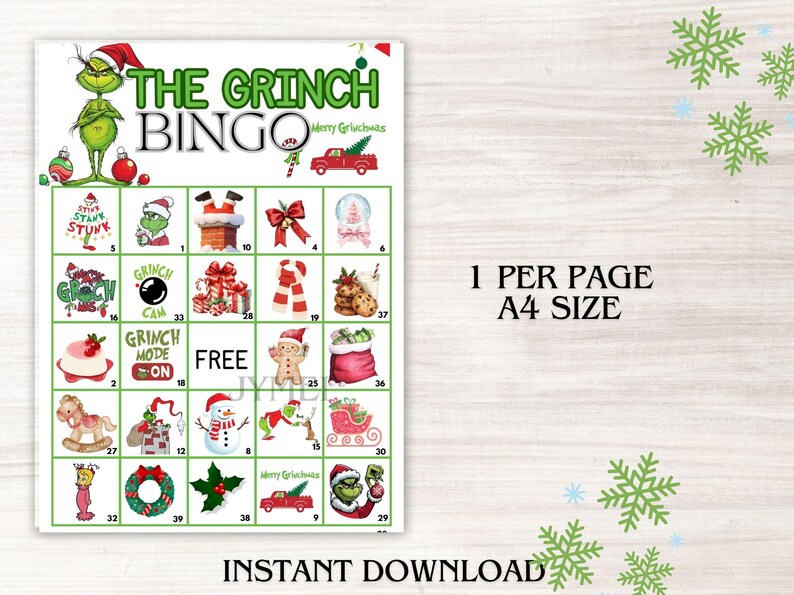 Christmas Party Bingo Game, Holiday Party Game, Christmas Activity for ...