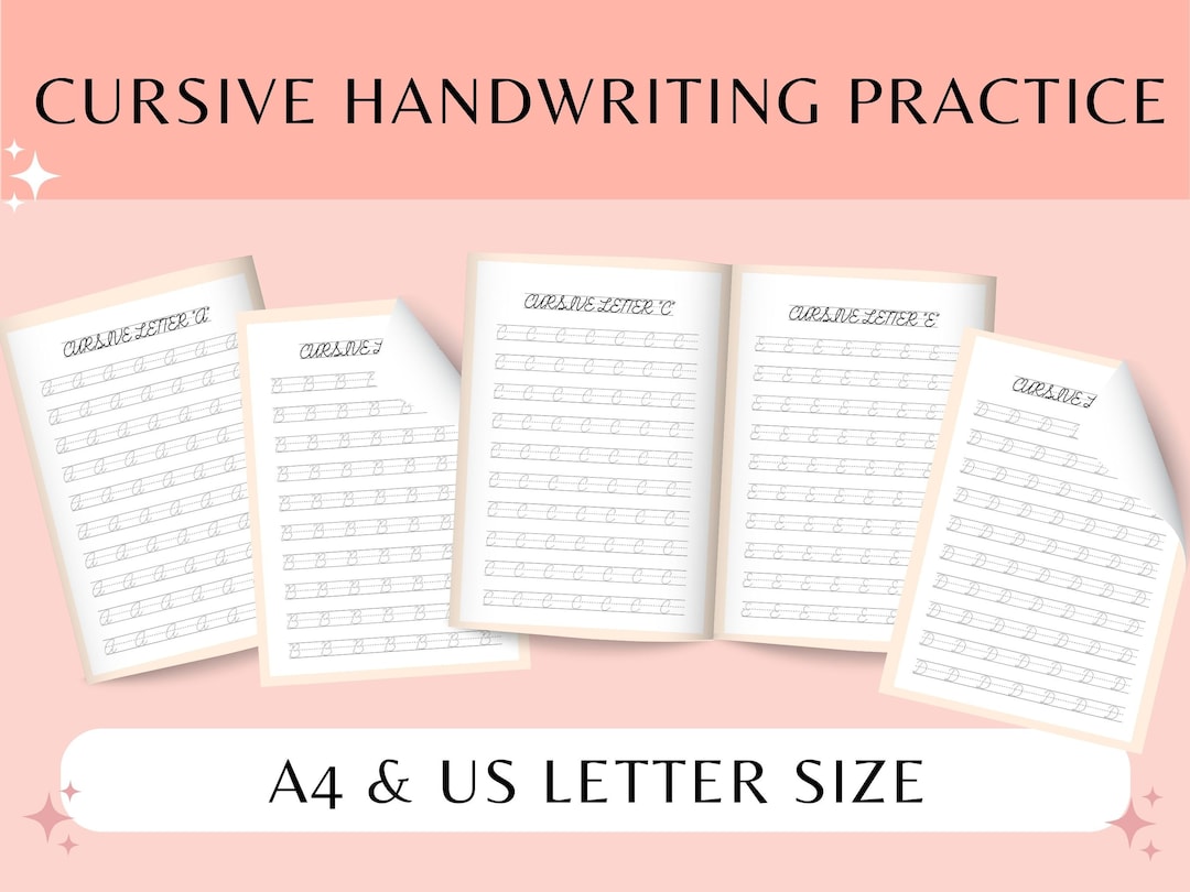 52 Printable Cursive Handwriting Practice Sheets | Neat Handwriting ...