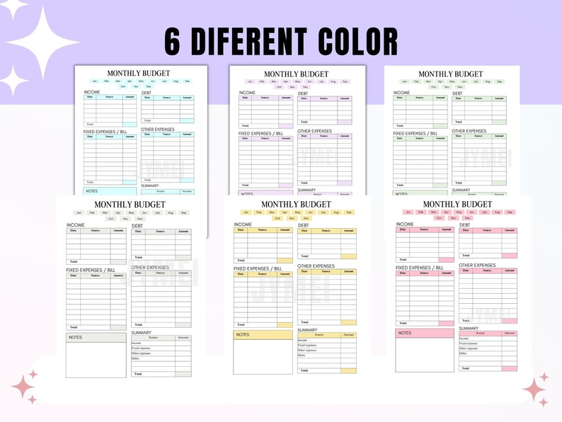 Printable Monthly Budget for Smart Money Management |monthly Budget PDF ...