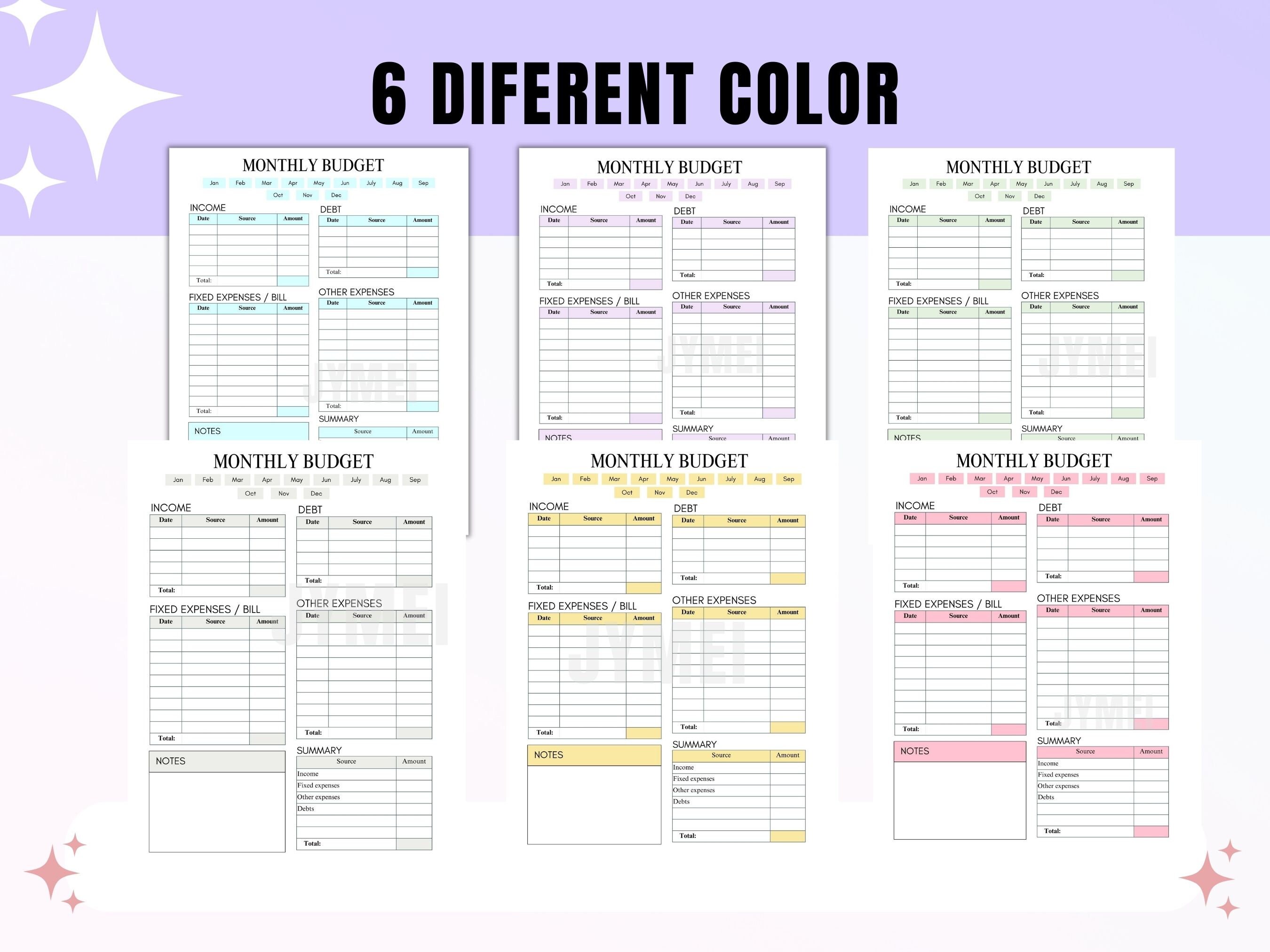 Printable Monthly Budget for Smart Money Management monthly Budget PDF ...
