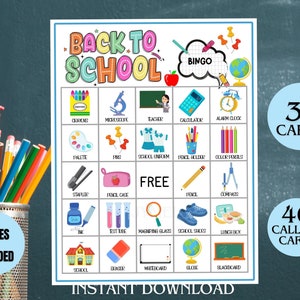 Back to School Bingo Card, Welcome Back Bingo, Back to School Activity ...