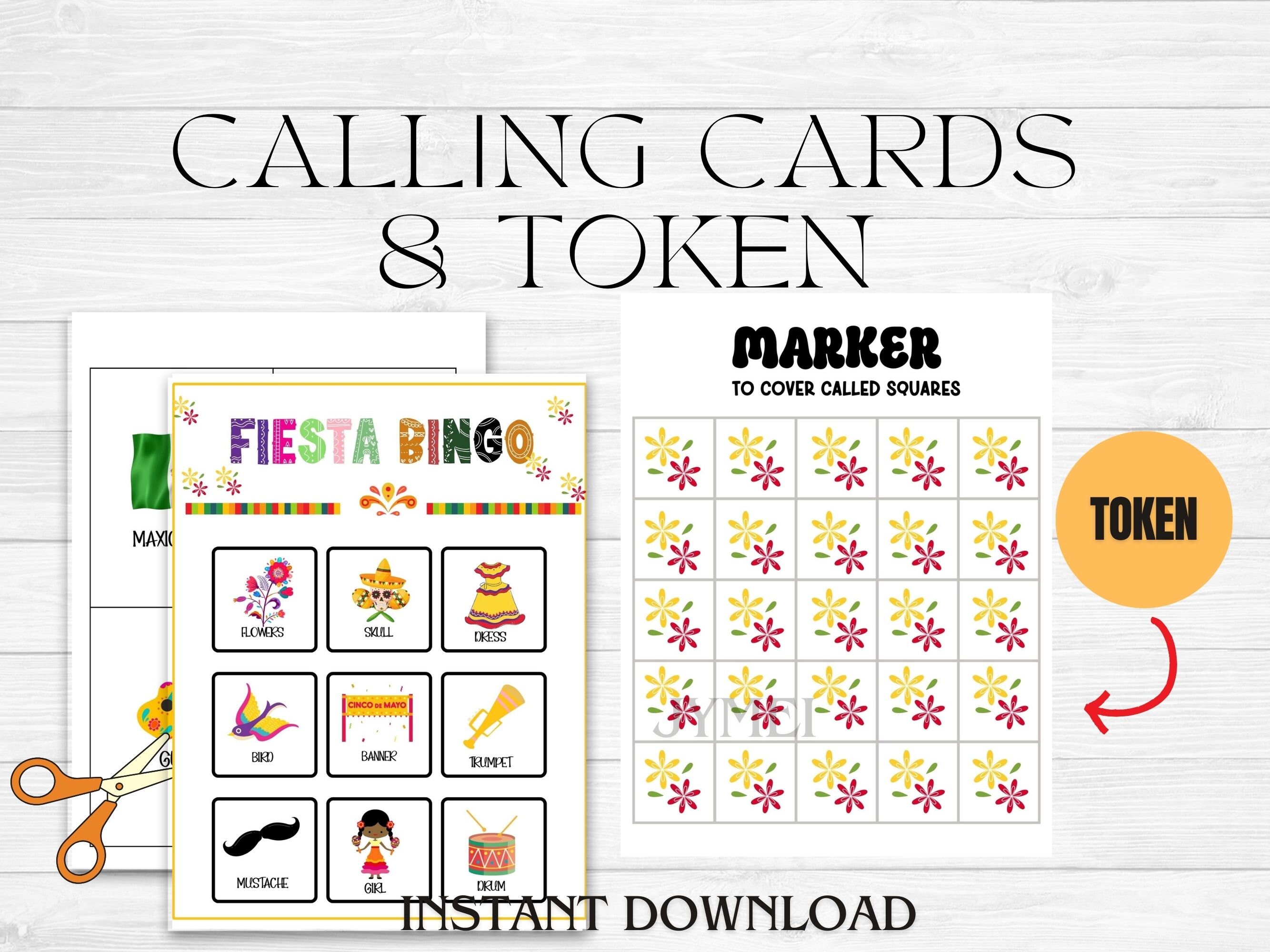Fiesta Bingo Printable Bingo Games for Kids Cinco De Mayo Festival ...