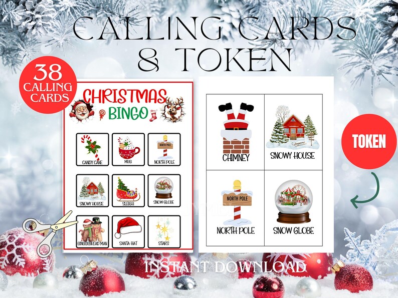 Christmas Bingo Cards, Christmas Activity, Printable Christmas Bingo ...