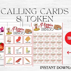 Pizza Bingo, Pizza Bingo Party Game, Pizza Photobooth, Pizza Activity ...
