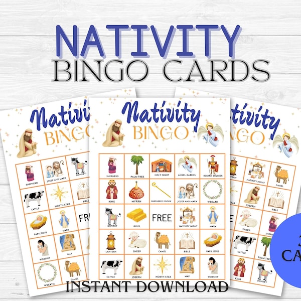 Nativity Bingo - Etsy
