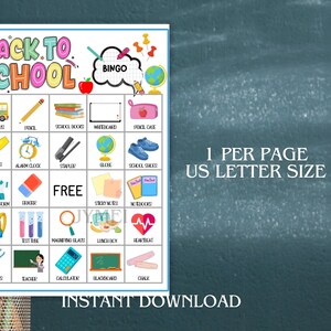 Back to School Bingo Card, Welcome Back Bingo, Back to School Activity ...
