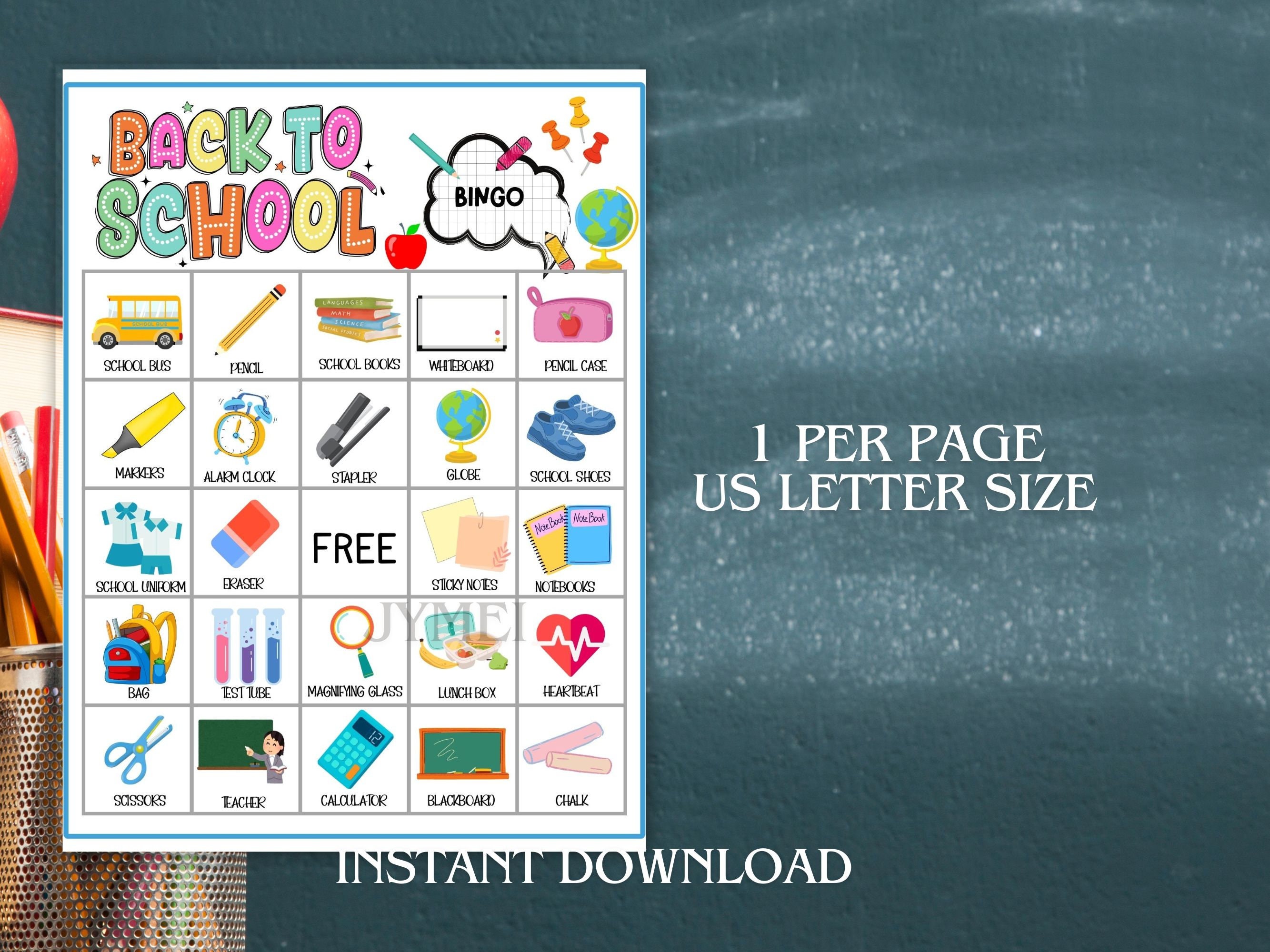 Back to School Bingo Card, Welcome Back Bingo, Back to School Activity ...