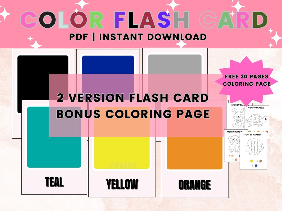Printable Color Flash Card for Kids | Children Learning Color Material ...