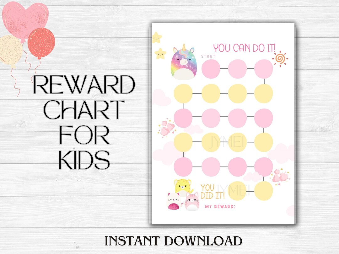Squ Reward Chart Printable Chore Chart Cute Training Behavior Chart ...