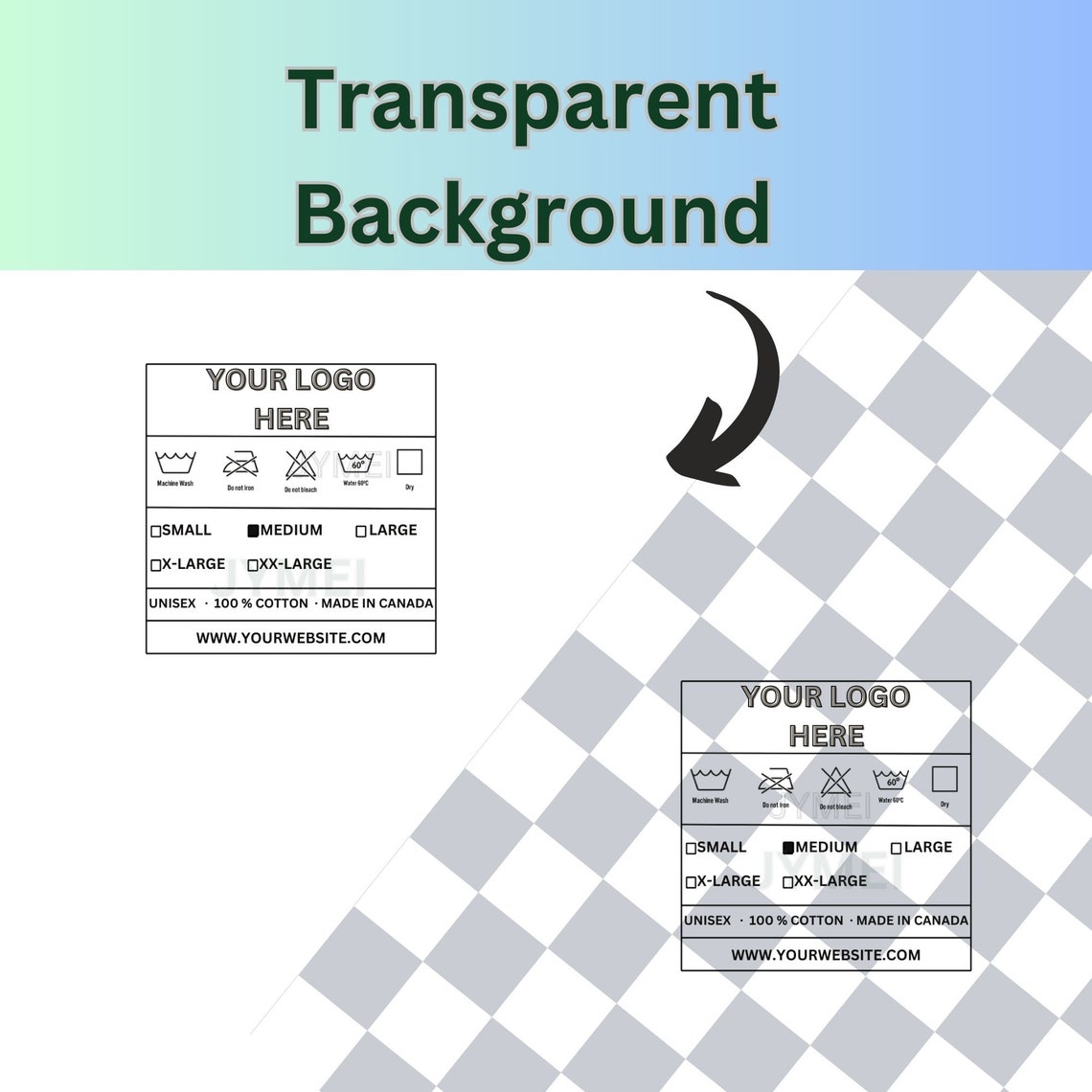 Editable Clothing Label PNG | T-shirt Neck Tag Label | Garment Care Tag ...