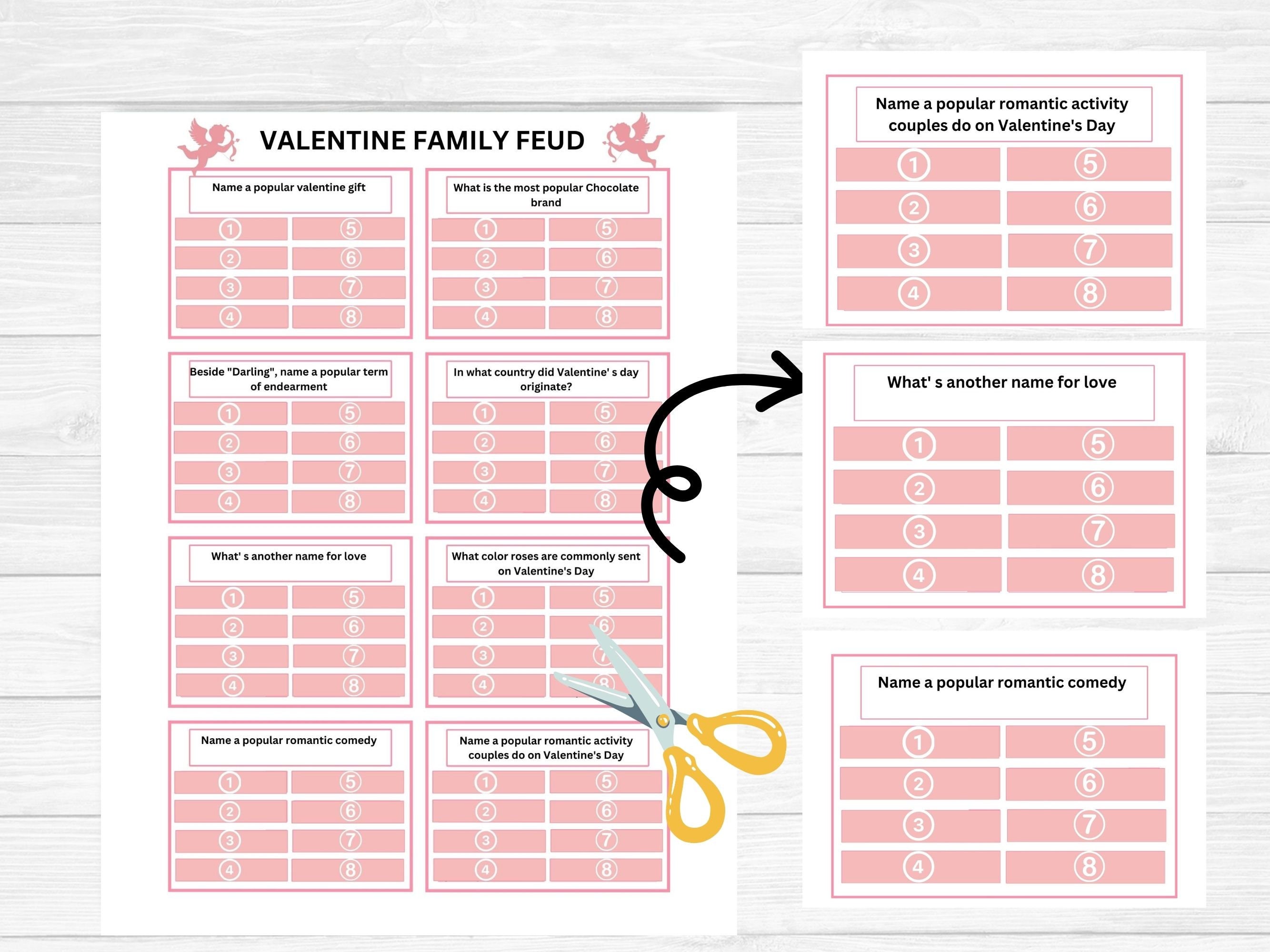 Valentine Family Feud, Valentine's Day Party Game, Valentine Day Trivia ...