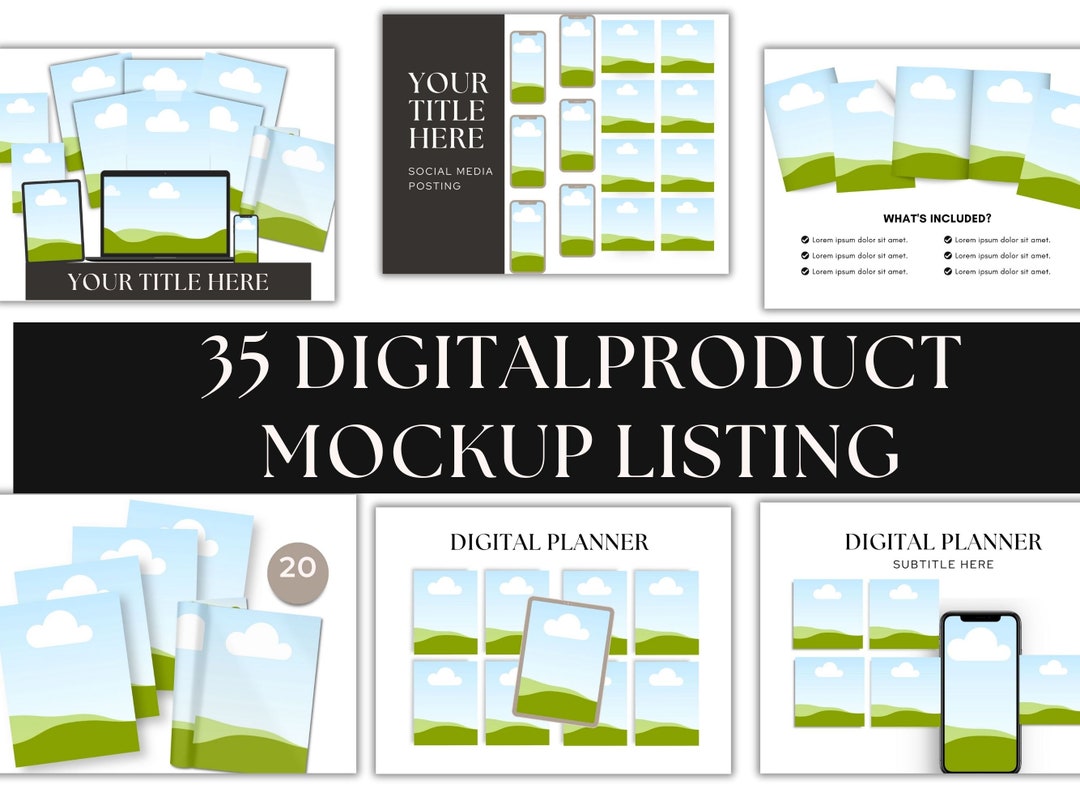 Etsy Listing Mockup Template Canva Listing Mockup for Sell Digital ...