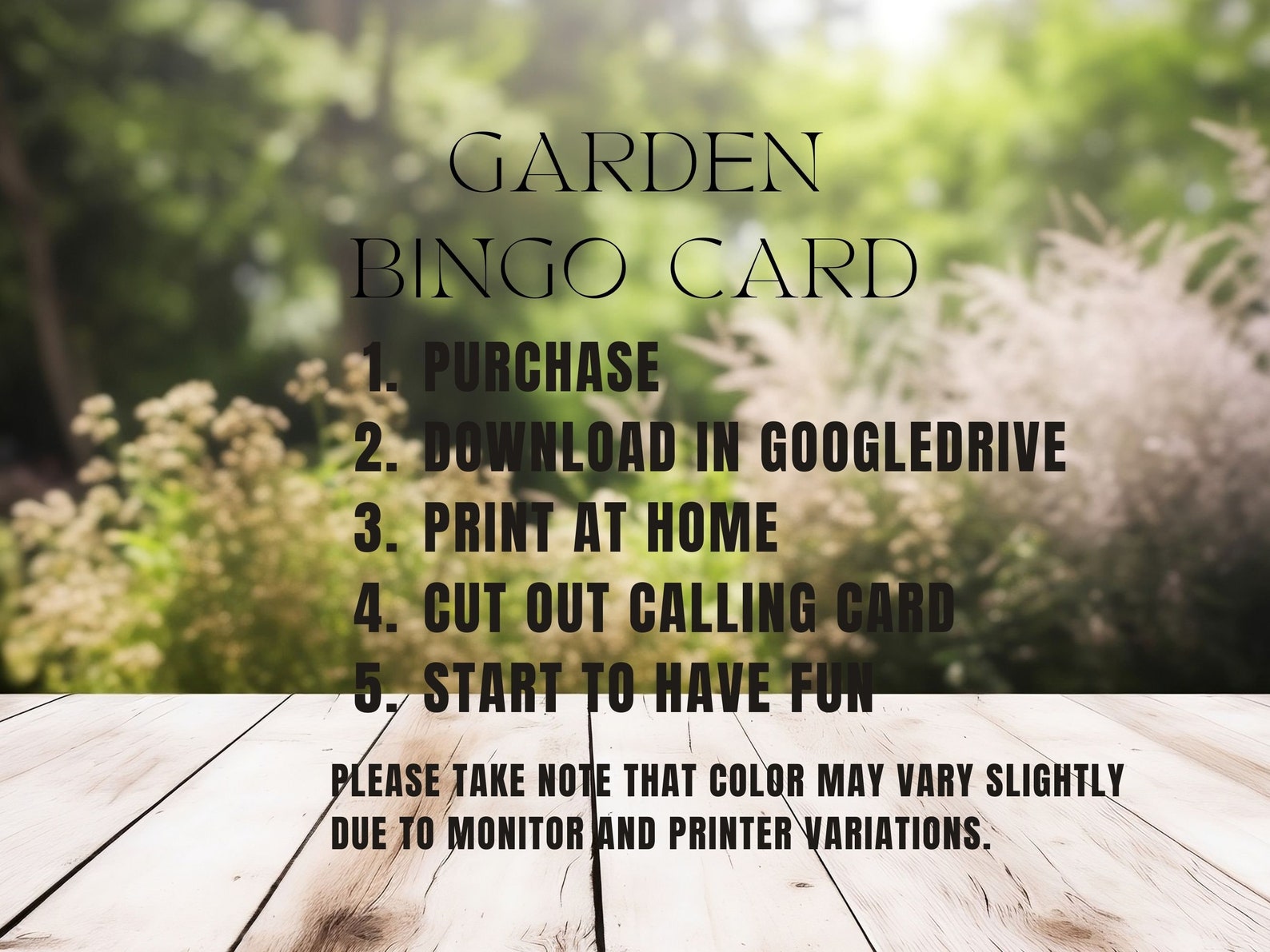 Garden Bingo Printable, Garden Game, Gardening Game for Kids, Classroom ...