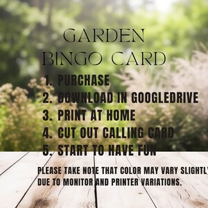 Garden Bingo Printable, Garden Game, Gardening Game for Kids, Classroom ...
