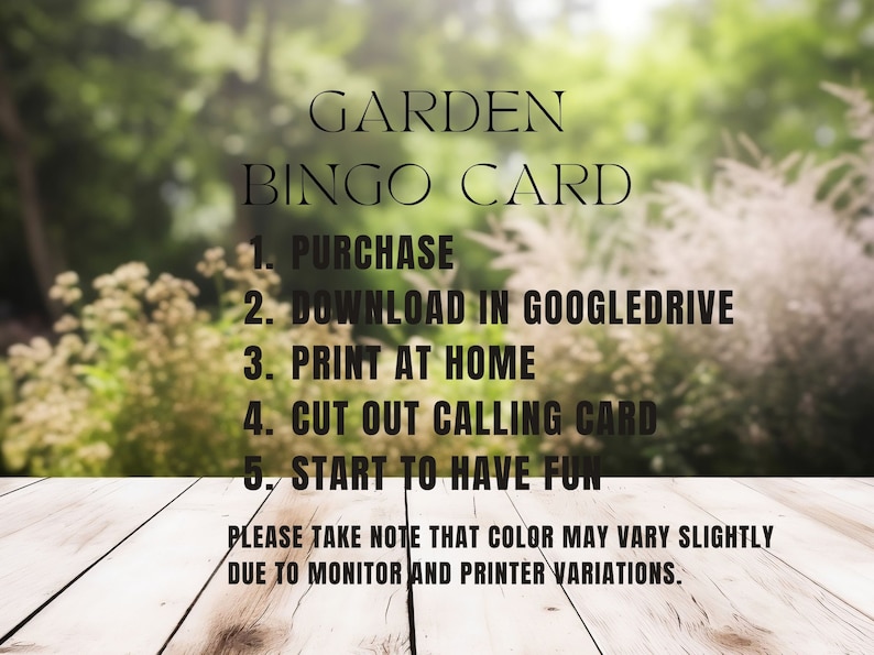 Garden Bingo Printable, Garden Game, Gardening Game for Kids, Classroom ...