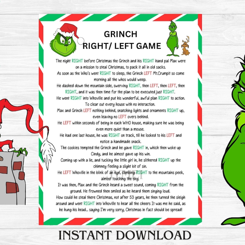 Grinch Santa Trivia - Etsy