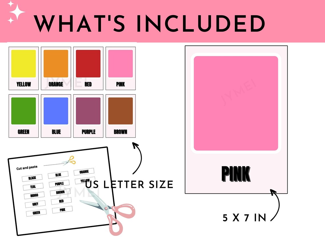 Printable Color Flash Card for Kids | Children Learning Color Material ...