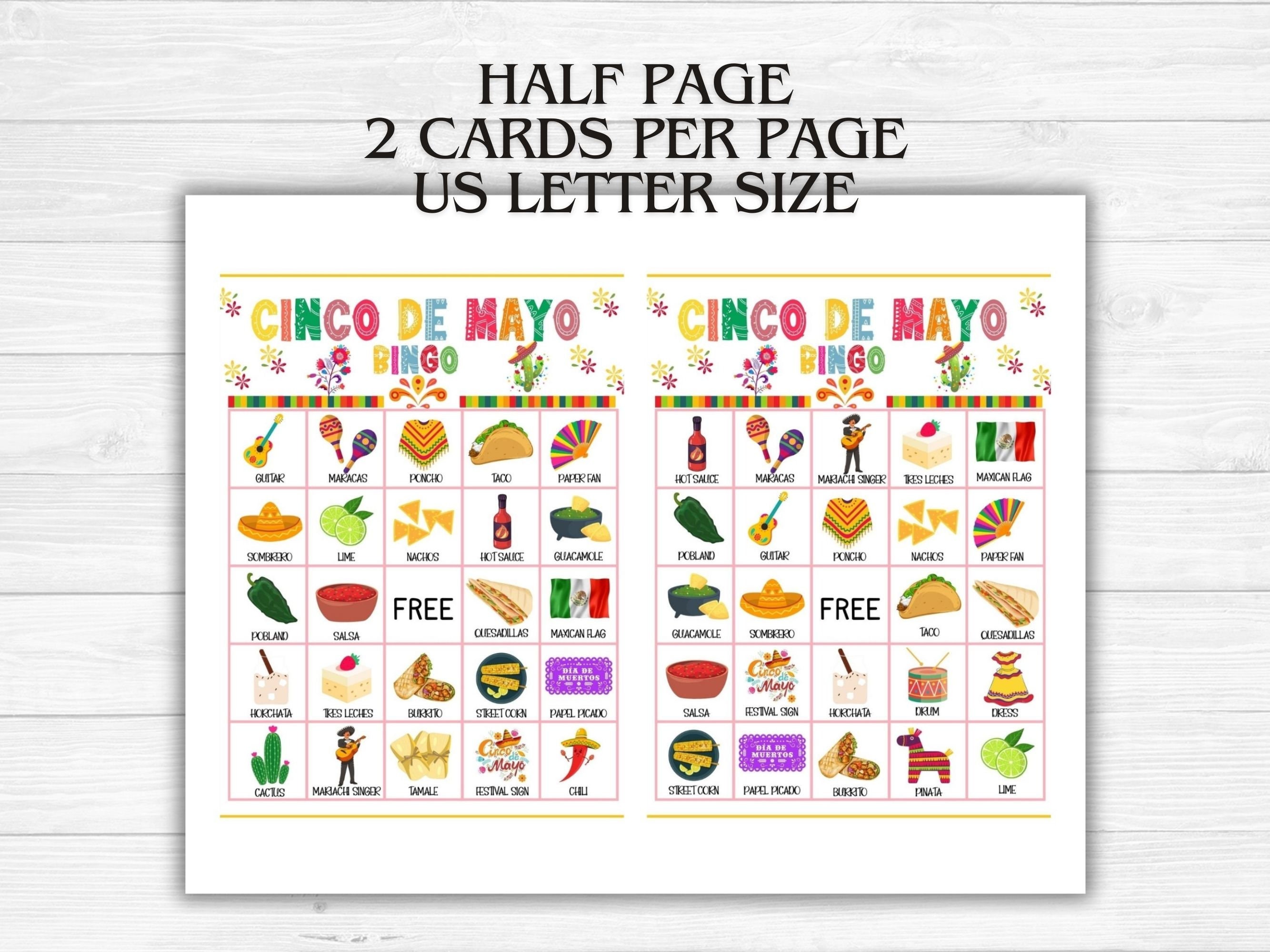 Cinco De Mayo Bingo, Printable Bingo Games, Cinco De Mayo Activity for ...