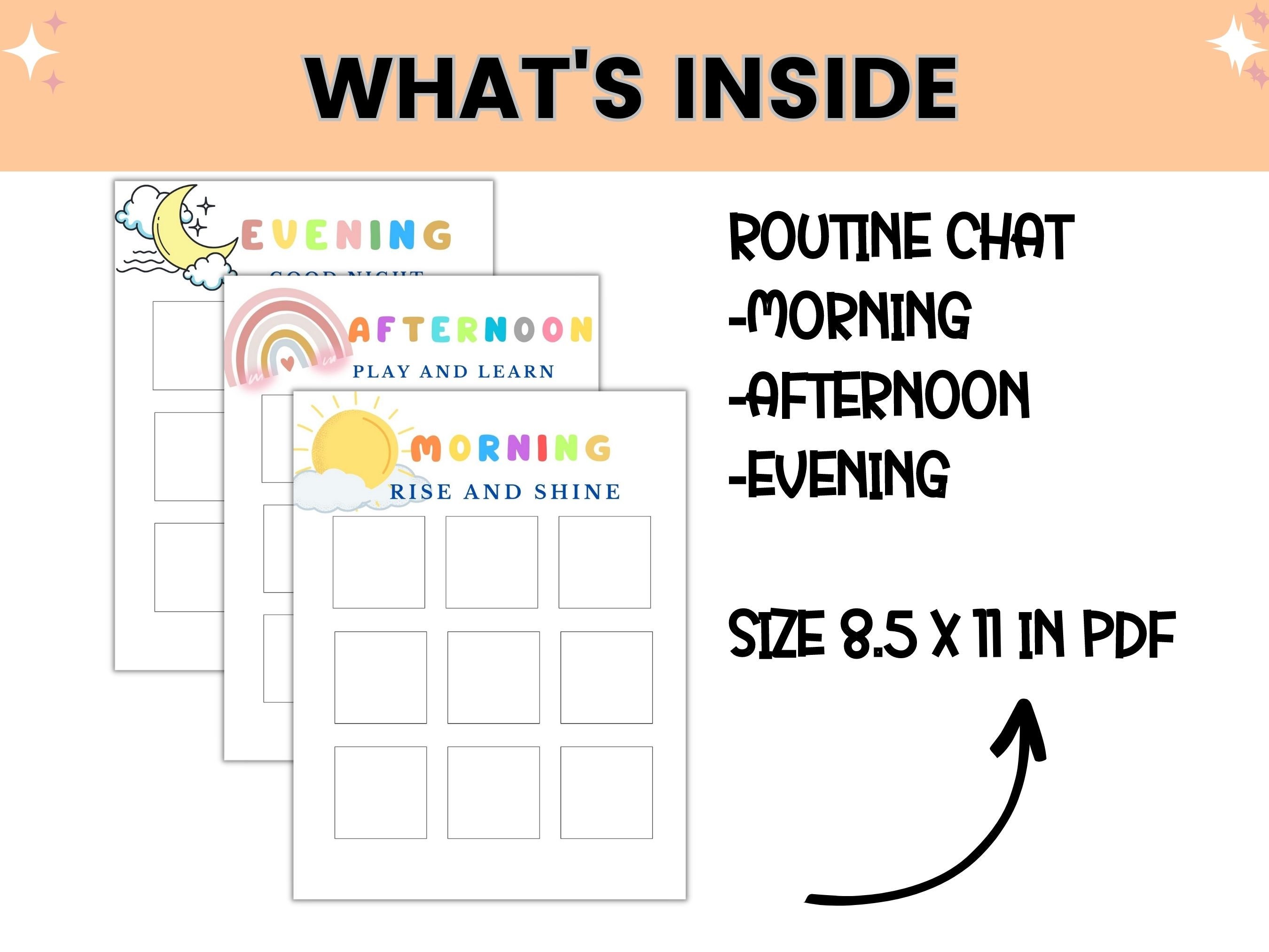 Kids Daily Routine Chat | Chore Chat for Kids | Daily Rhythm | Daily ...