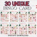 Christmas Bingo Cards Printable Party Game Christmas Activity Cute ...