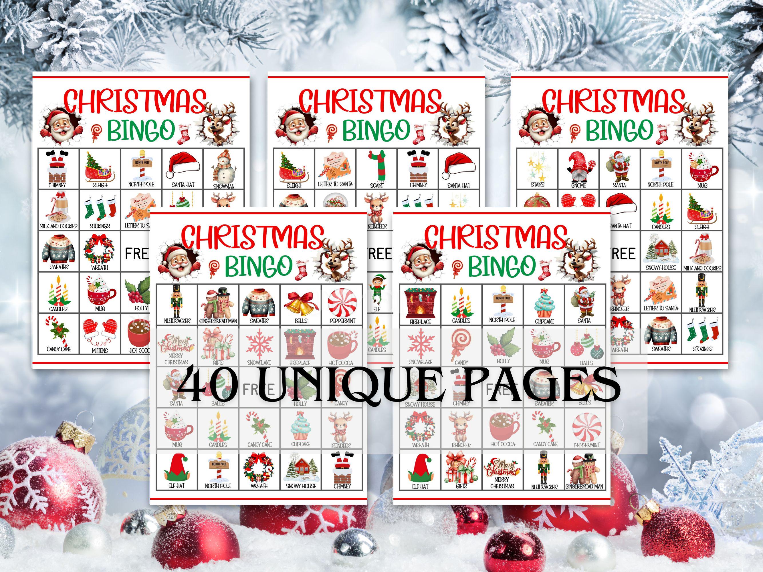 Christmas Bingo Cards, Christmas Activity, Printable Christmas Bingo ...