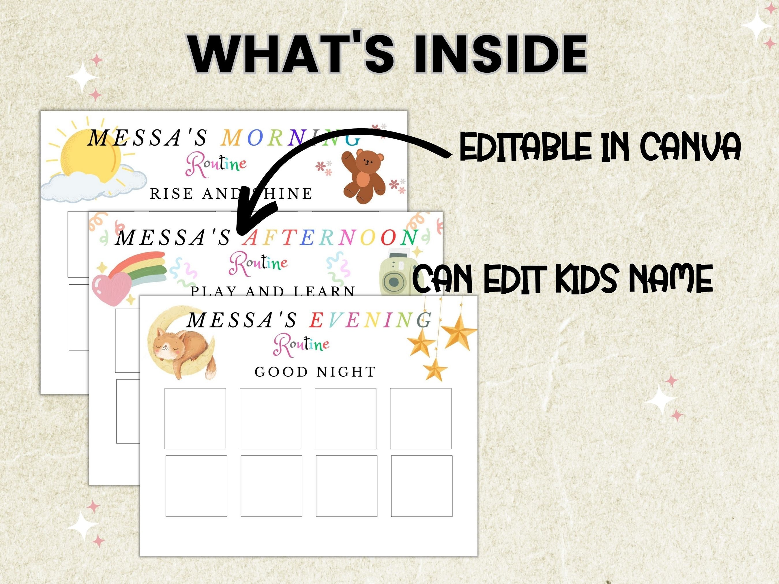 Daily Routine Chat for Kids | Learning Material for Preschool Kids ...