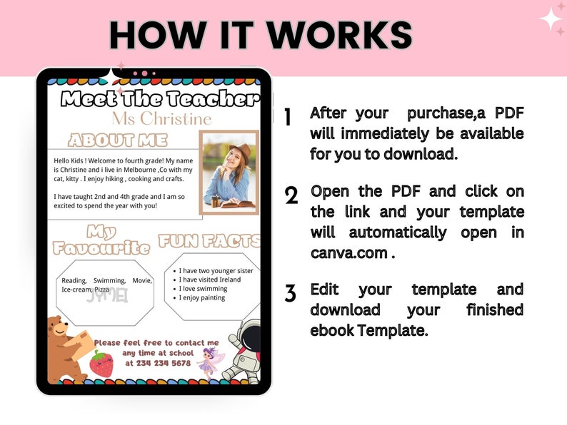 Meet the Teacher Template | Editable Back to School Teacher Template ...